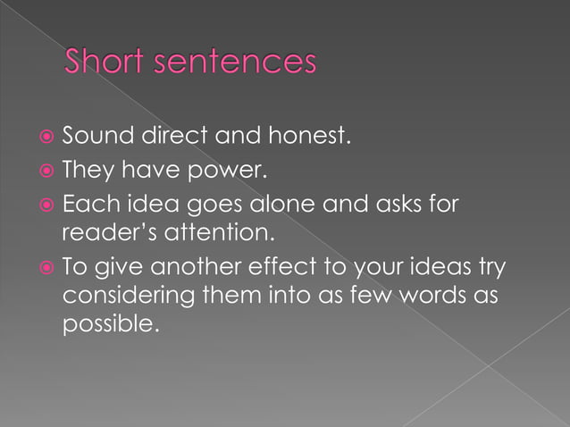 Sentence emphasis and variety | PPTX