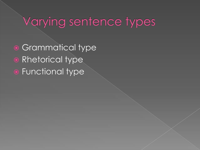 Sentence emphasis and variety | PPTX