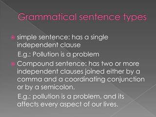 Sentence emphasis and variety | PPTX