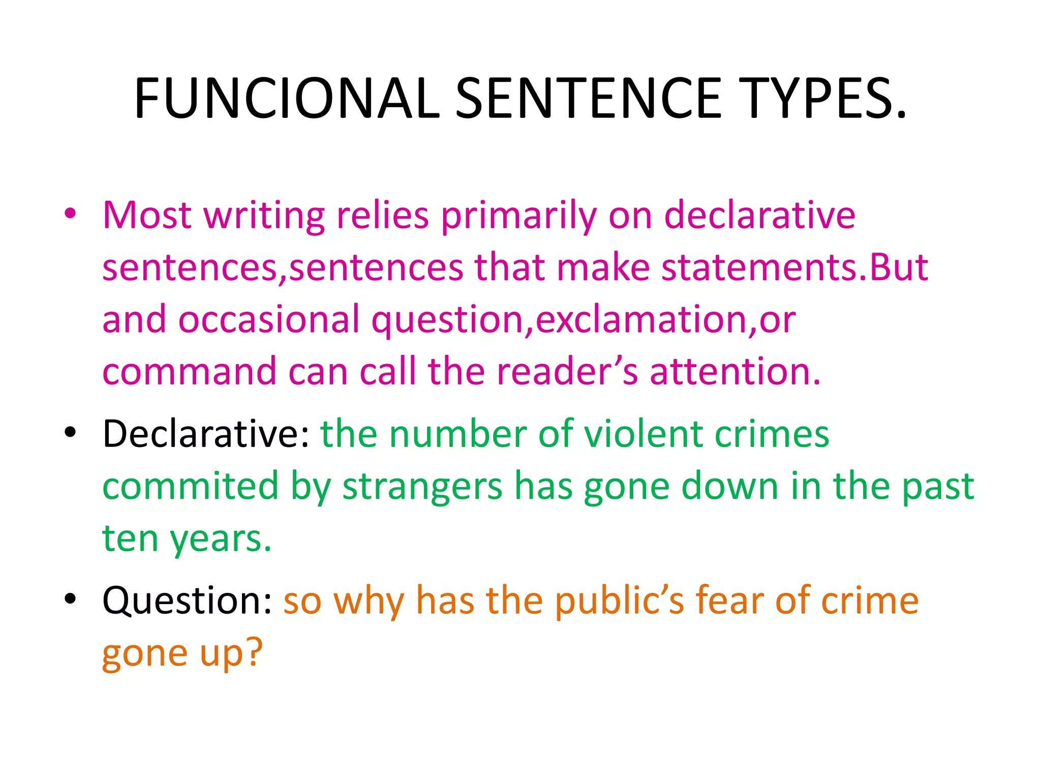 Sentence emphasis and vitality | PPTX