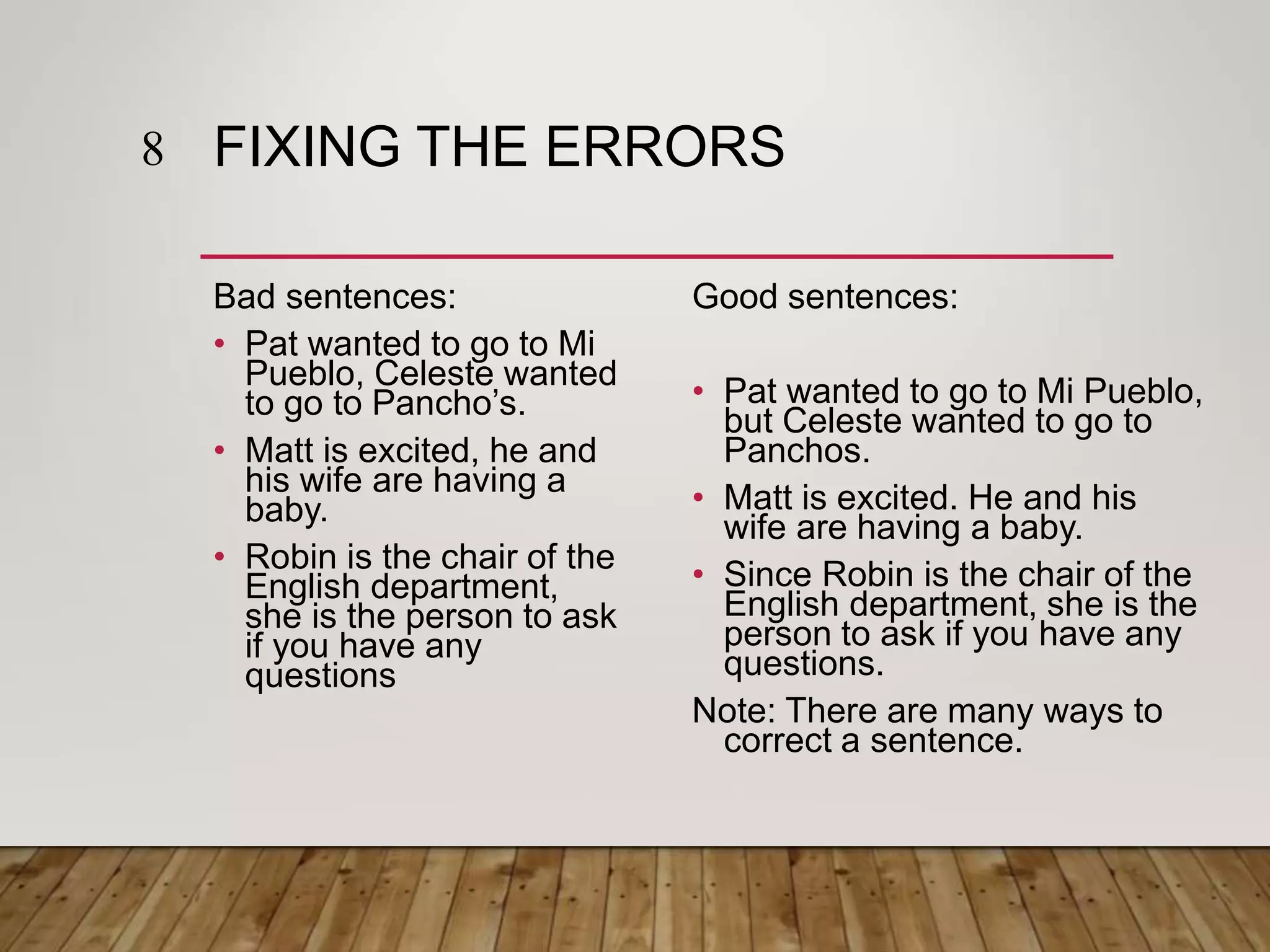 Sentence Errors.ppt | Law