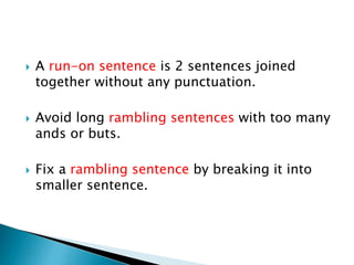 Sentence fluency combining sentences | PPTX