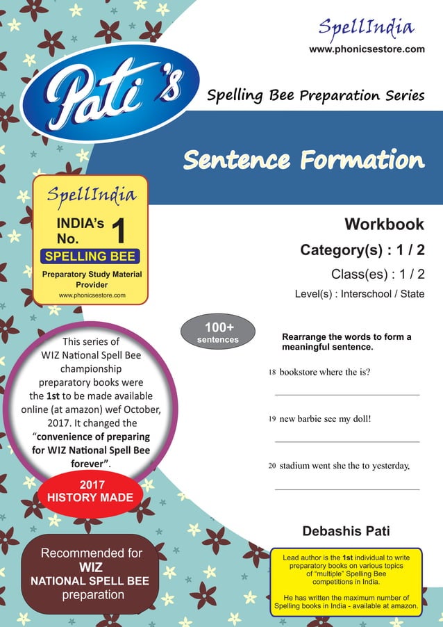 Sentence Formation ... a Spell India initiative ... by Debashis Pati ...