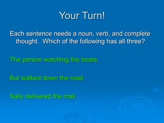 sentence and fragments in English 9 subject | PPT