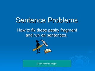 sentence and fragment presentation for grade 8 | PPT