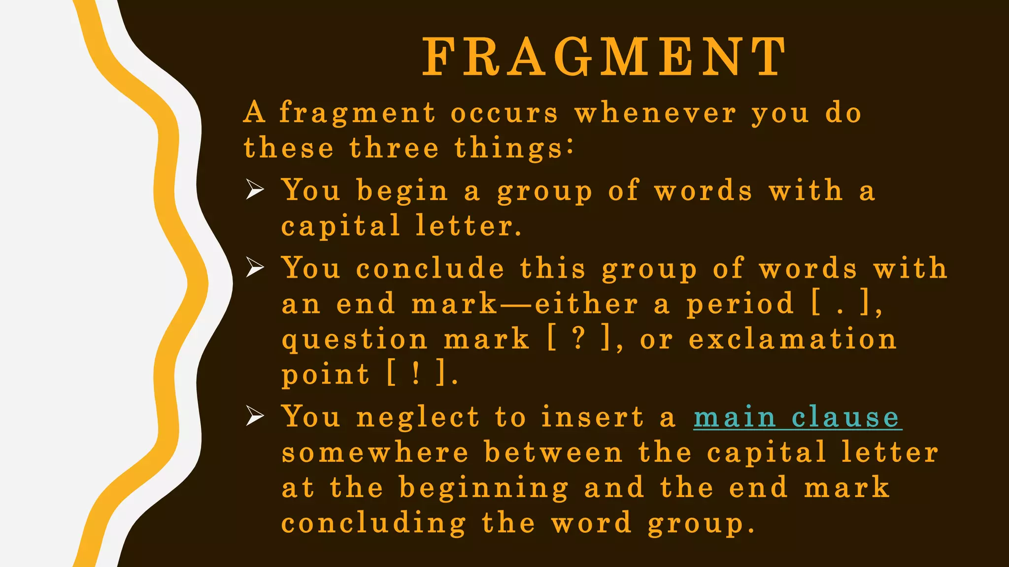 Sentence, fragment and clause | PPT | Free Download
