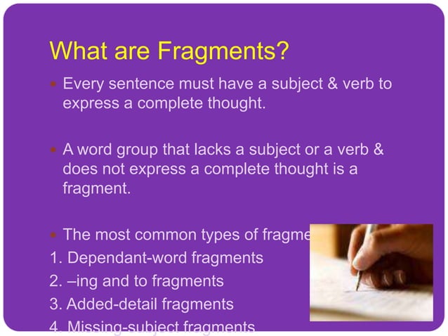Sentence Fragments | PPTX