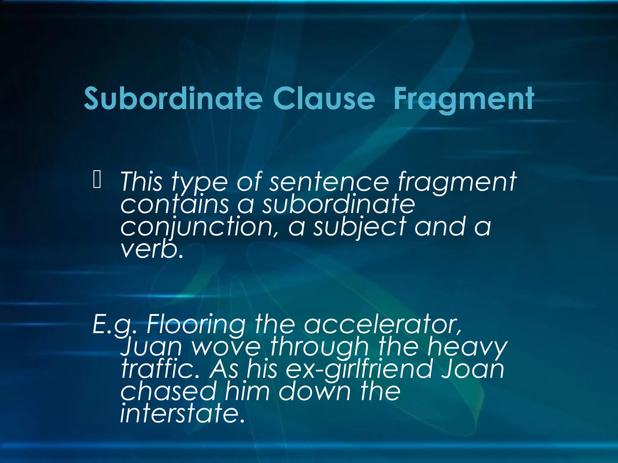 Sentence fragments | PPT | Free Download