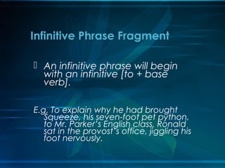Sentence fragments | PPT