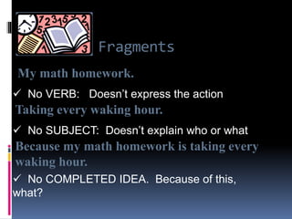 Sentence fragments grade 6 | PPTX