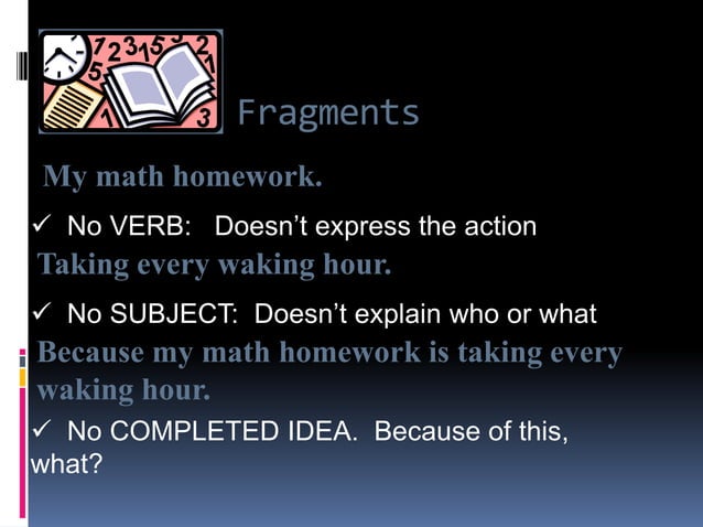 Sentence fragments grade 6 | PPTX