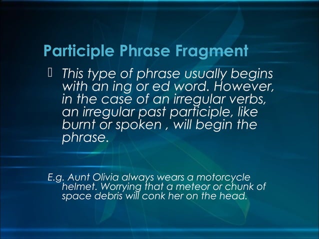 Sentence fragments | PPT