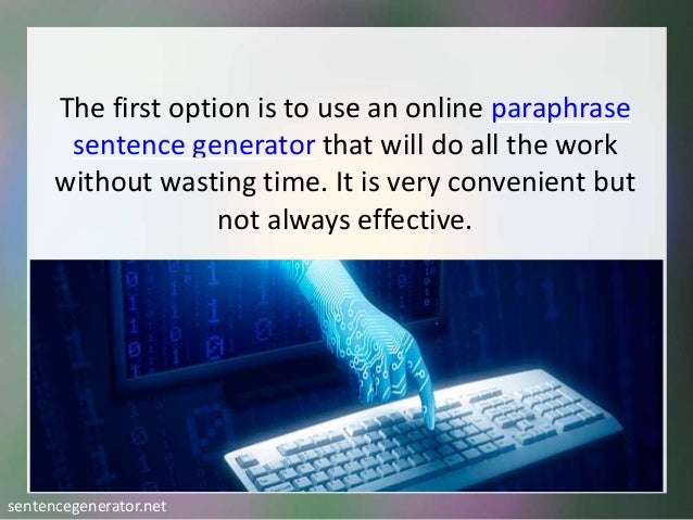What Sentence Changer Generator Tool to Use