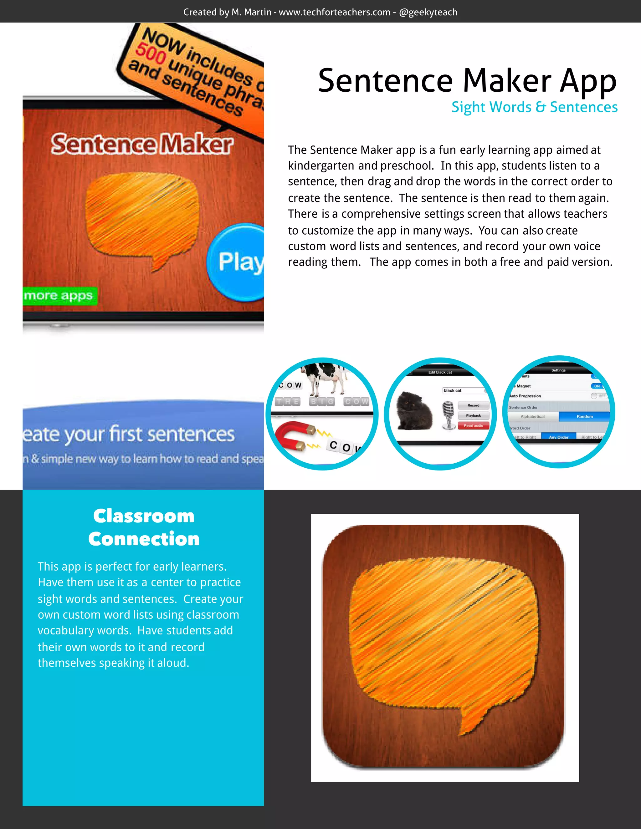 Sentence Maker App Review | PDF