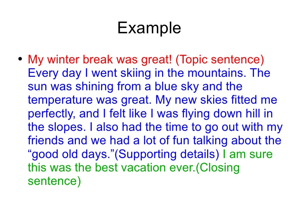 Sentence Paragraph Essay