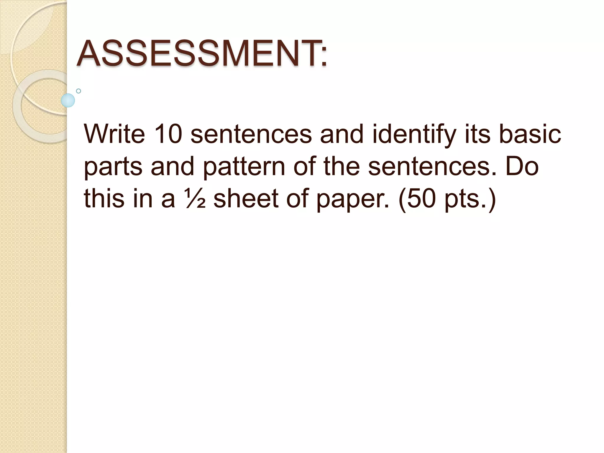 Sentence pattern | PPT