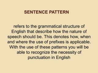 Sentence pattern | PPT