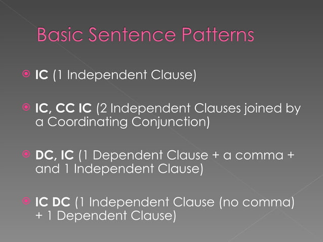 Sentence Patterns | PPT