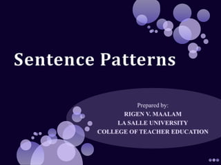 Sentence Patterns | PPTX | Programming Languages | Computing