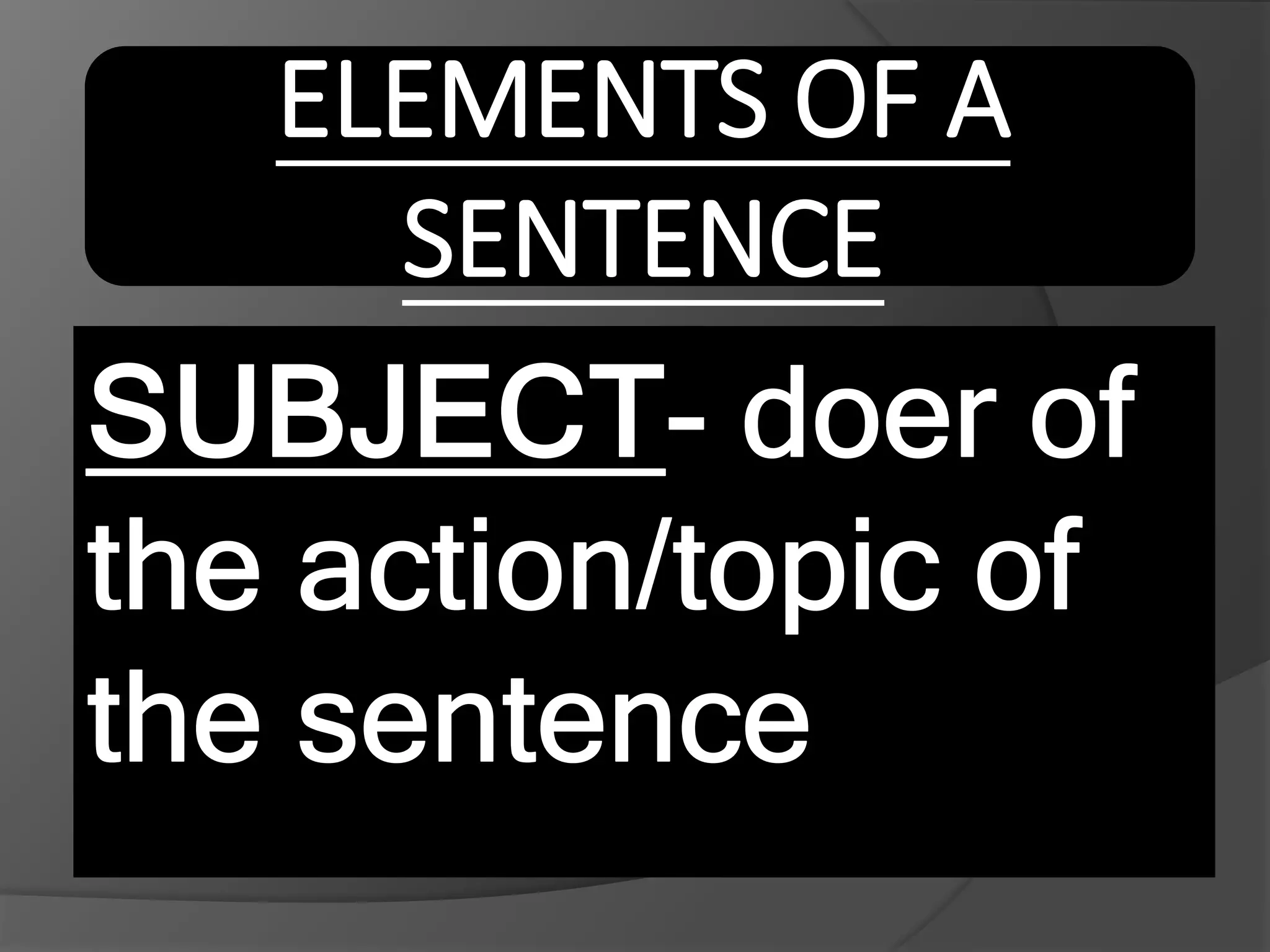 SENTENCE PATTERNS | PPTX