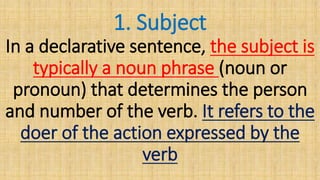 sentence patterns. types of sentences pptx | PPT
