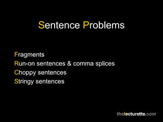 Sentence problems | PPT