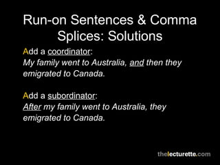 Sentence problems | PPT