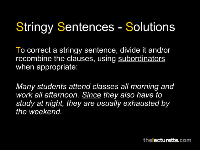 Sentence problems