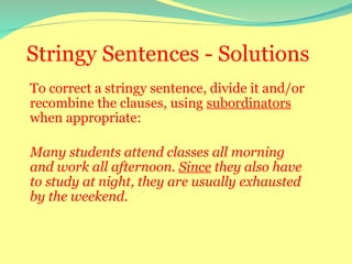 Sentence Problems for English learner with some skils. | PPT
