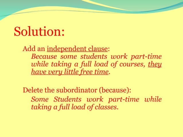 Sentence Problems for English learner with some skils. | PPT