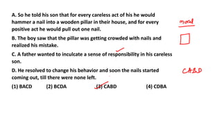 SENTENCE REARRANGEMENT CLASS of English language skills required for ...