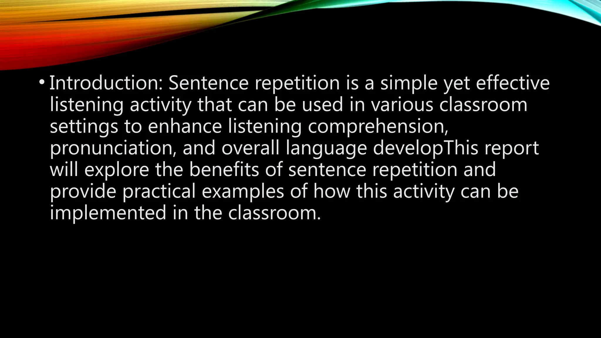 Sentence Repetition PowerPoint for Educators | PPT