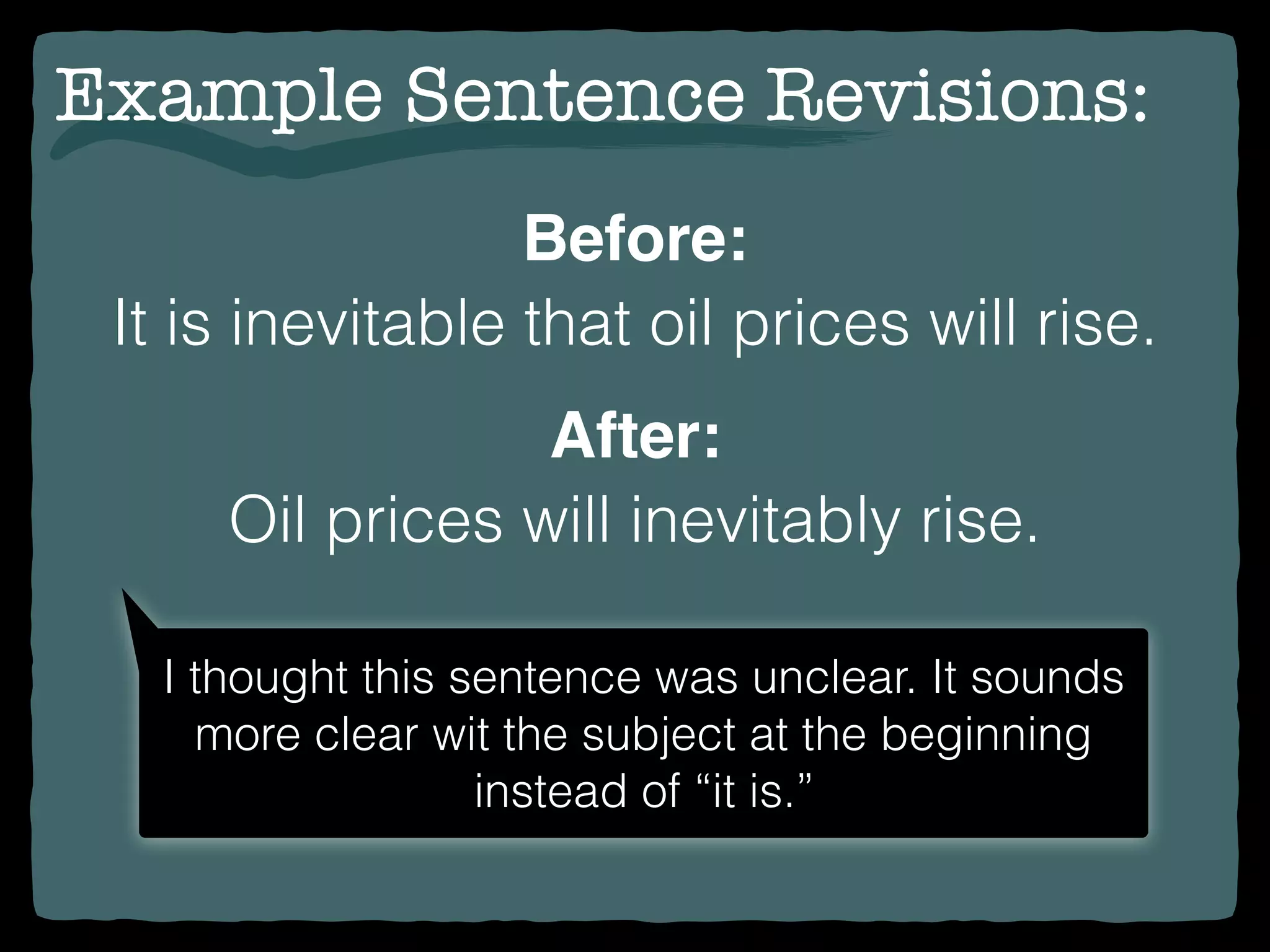 Sentence Revisions Activity | PDF