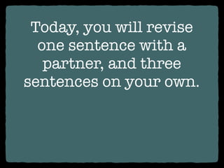 Sentence Revisions Activity | PDF
