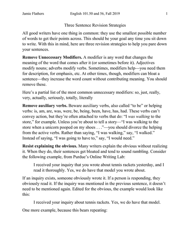 Sentence revision strategies | PDF | Free Download