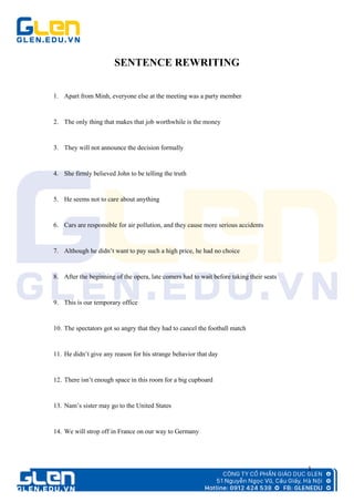 Sentence rewriting | PDF