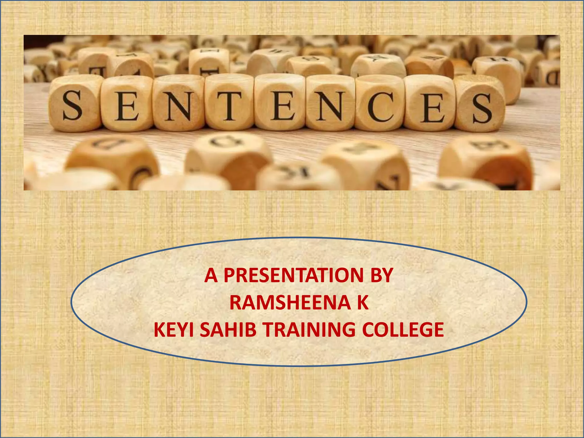 Sentences | PPT