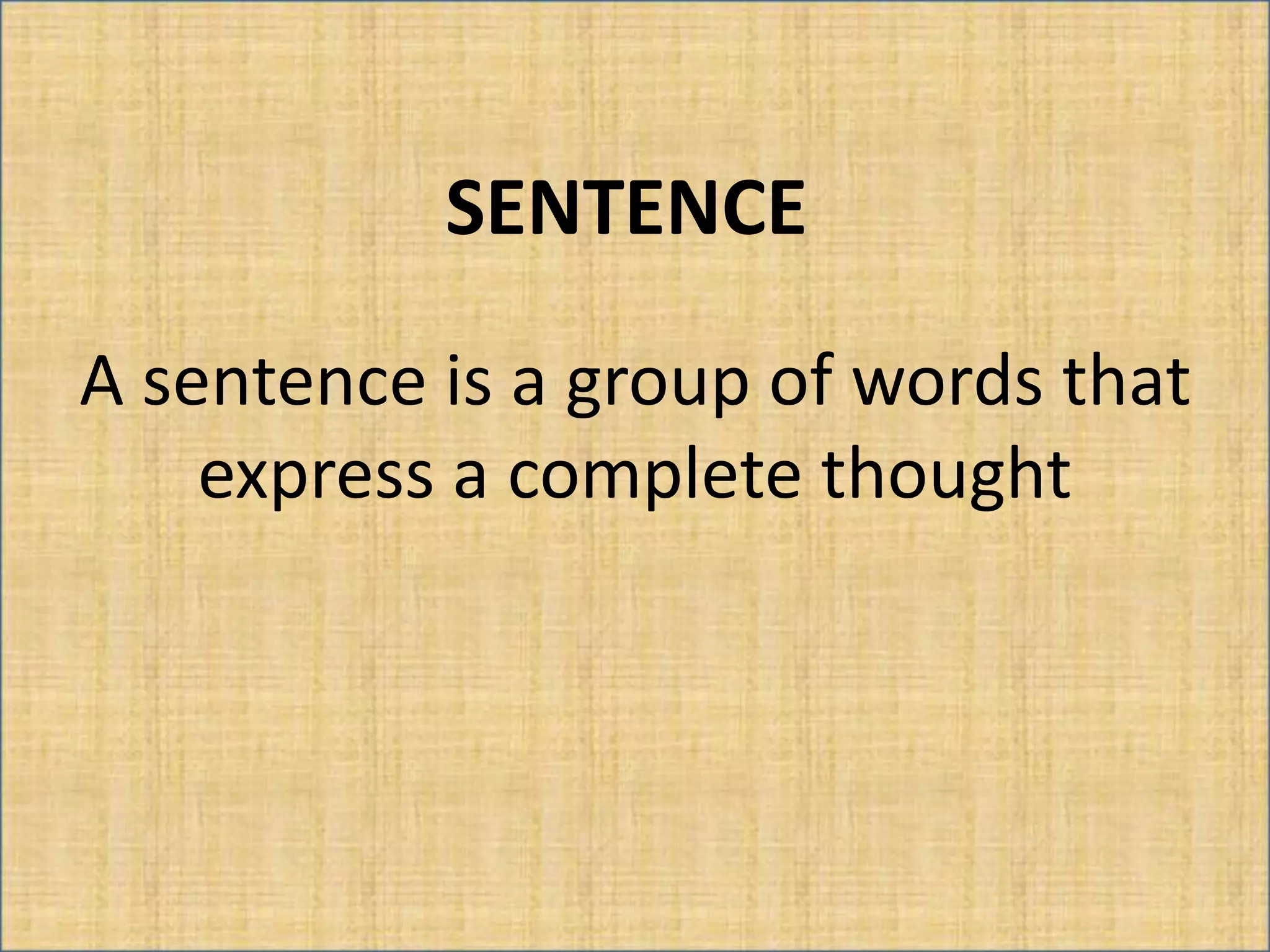 Sentences | PPT