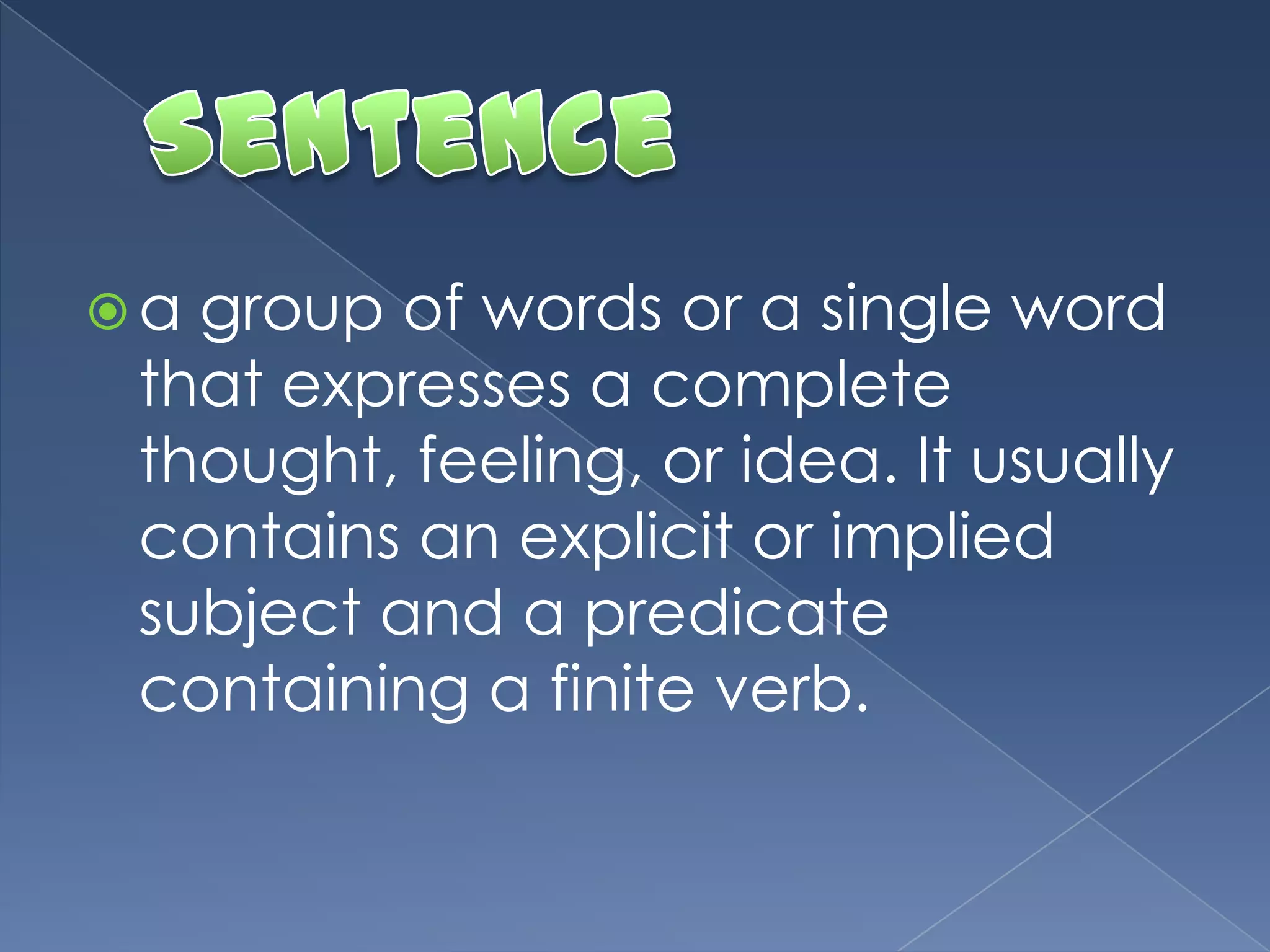 Sentences, phrases and clauses | PPTX