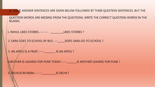 Sentences -subject and predicate | PPT