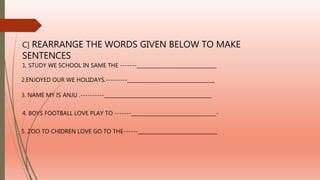 Sentences -subject and predicate | PPT