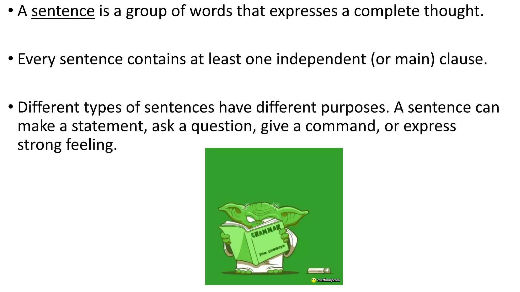 Sentences8th gradegrammar1 | PPT
