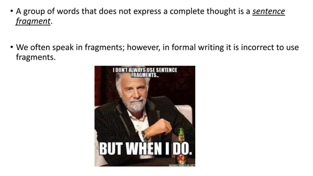 Sentences8th gradegrammar1 | PPT