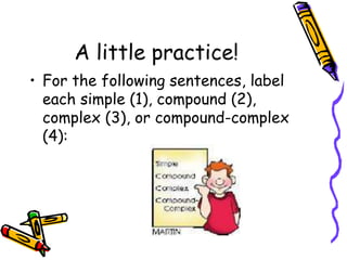Simple, Compound, Complex Sentences Structures | PPT