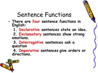 Different Types of Sentence and Its Structure | PPT