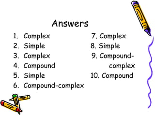 variety of sentences compound complex compound complex | PPT | Internet ...