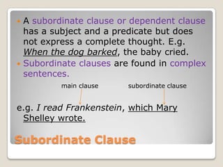 Sentences and clauses | PPT