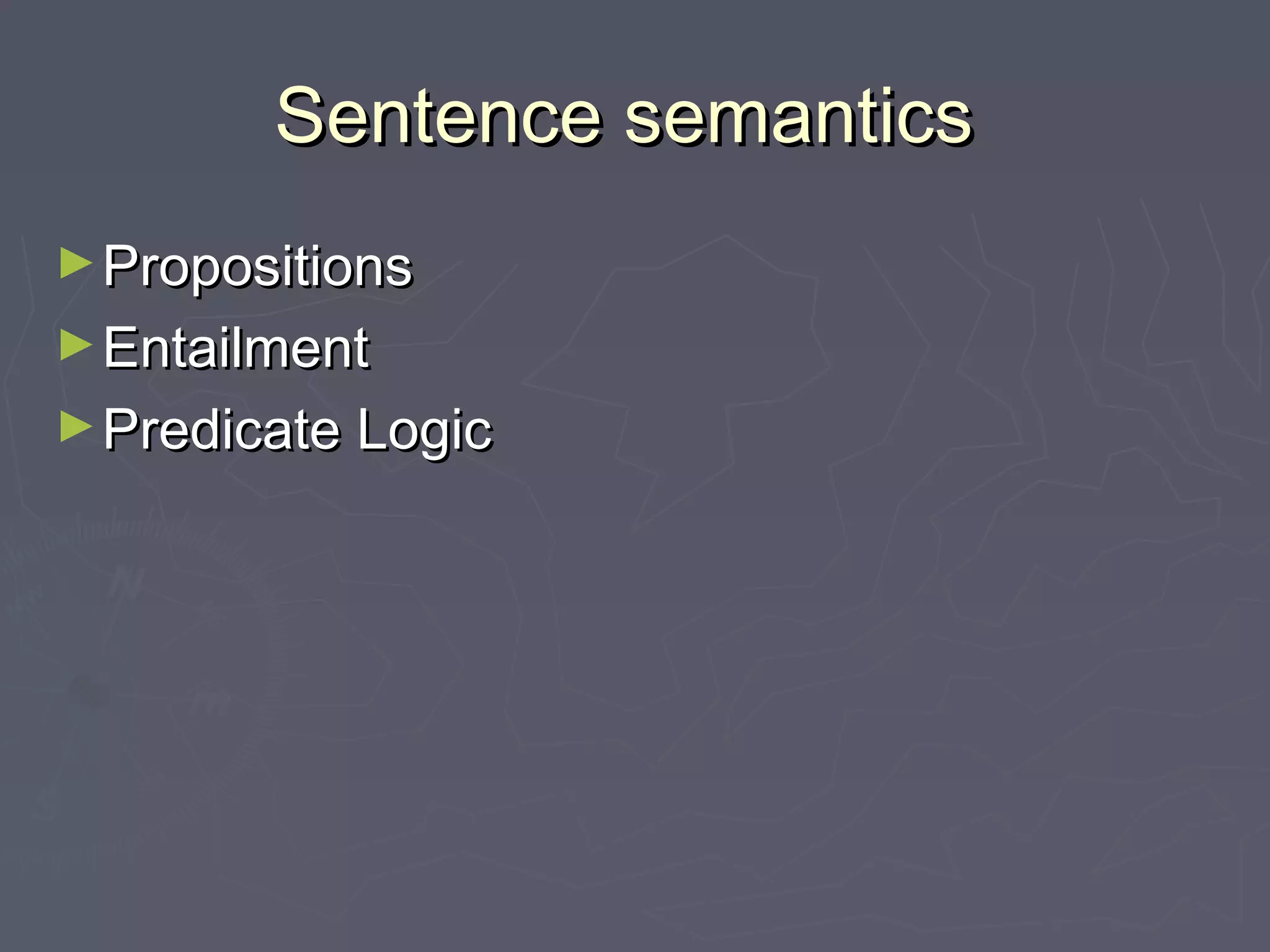 Sentence semantics | PPT