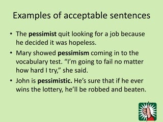 Sentences for dummies | PPTX