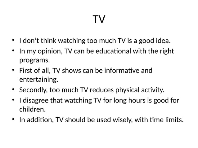 sentences_for_topics ENGLISH TV P MOBILE | PPT